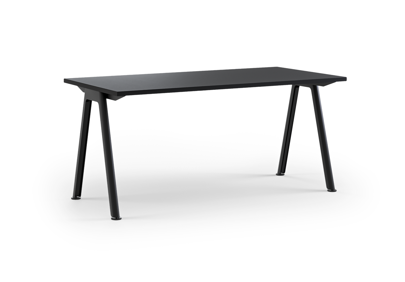 Multibase Plus desk with vertical cable management in the leg